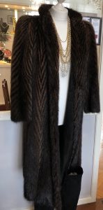 VINTAGE Mink Fur Coat Mahogany Full Length - Chelsea Vintage Couture