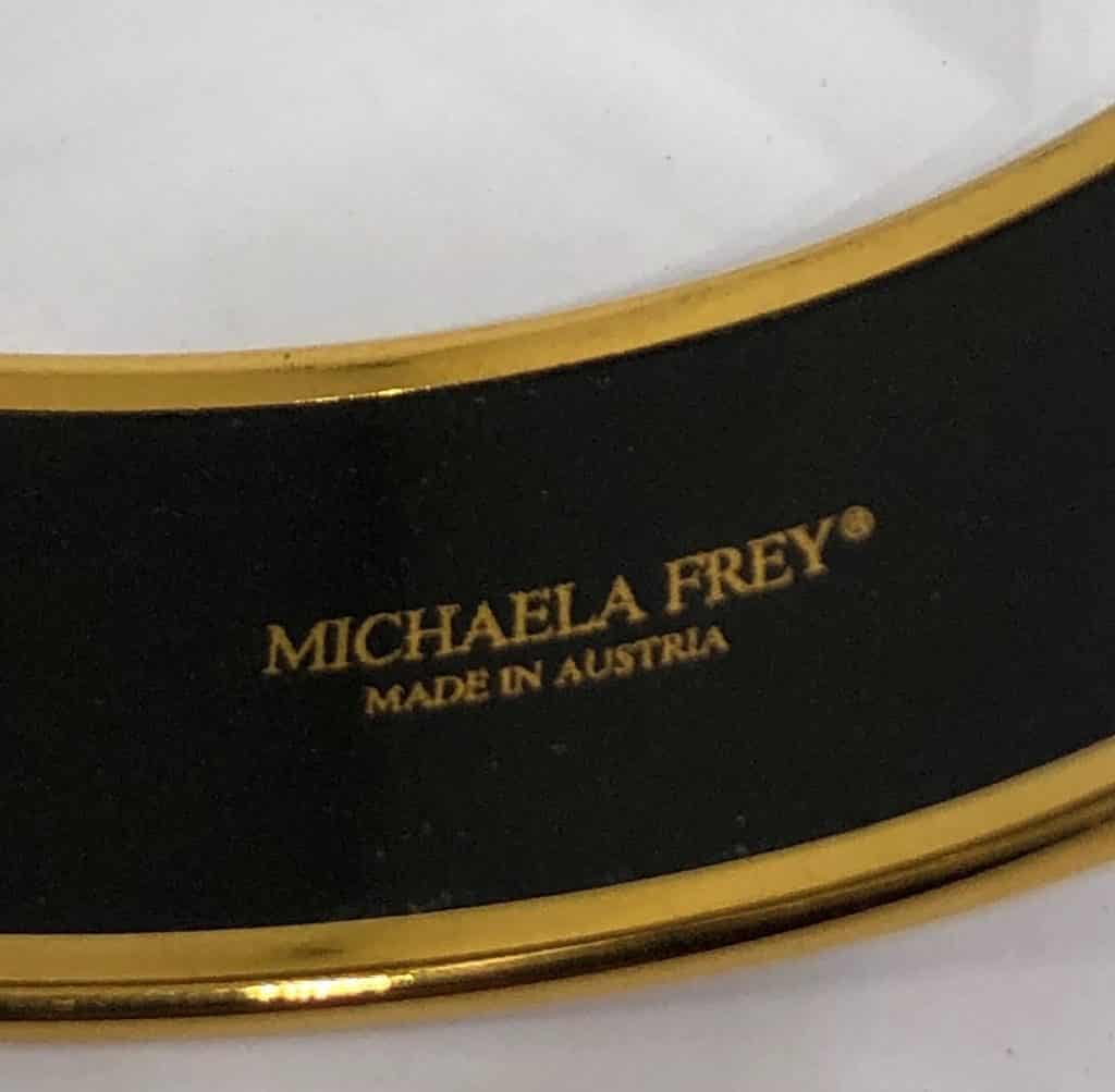 Michaela Frey 24 Ct Gold Multicoloured Enamel Bangle Bracelet - Chelsea ...