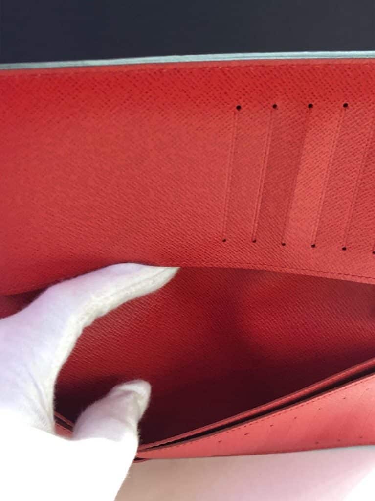 LOUIS VUITTON Supreme BRAZZA WALLET EPI Leather Red White logo Bifold ...