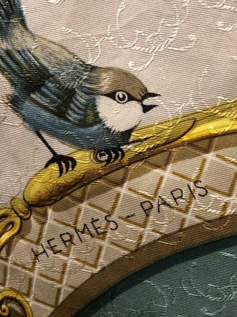 HERMÈS La Clé des Champs Silk Jacquard Scarf - Early Vintage - Chelsea Vintage Couture