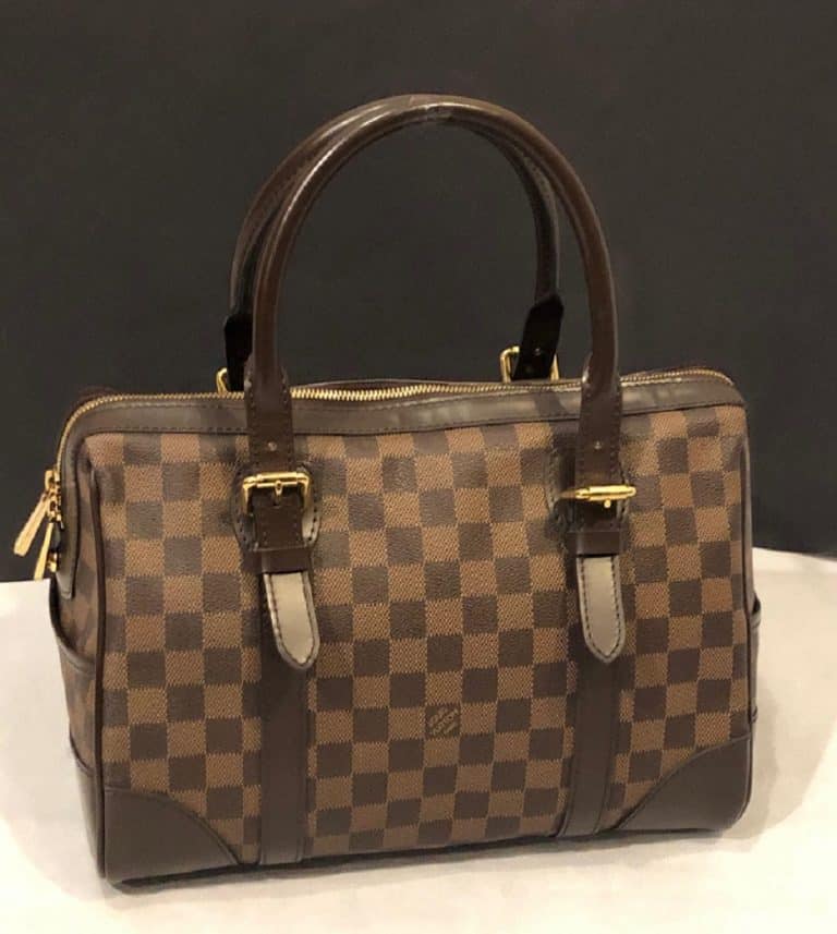 LOUIS VUITTON Damier Ebène Canvas Berkeley Bag - Chelsea Vintage Couture